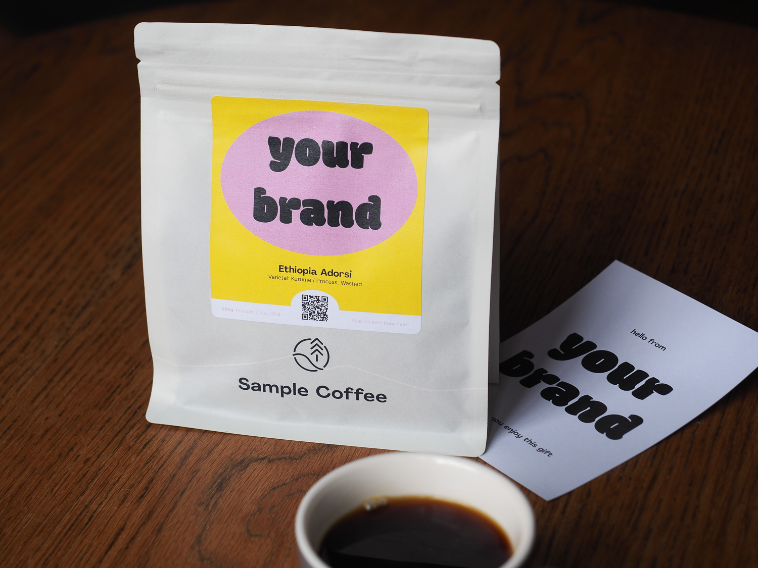 Corporate gifts and custom-branded coffee products - Sample Coffee