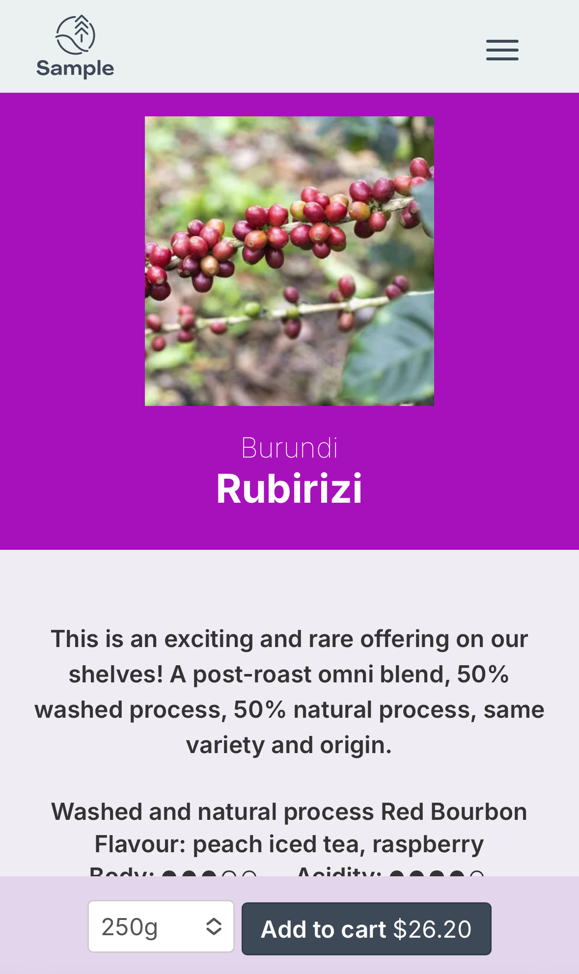 Your coffee, packaging and brew guides - Sample Coffee