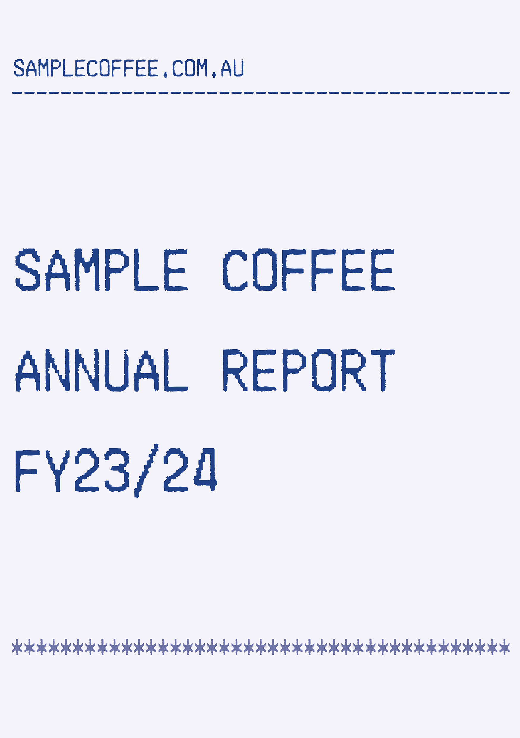 All our annual transparency and sustainability reports - Sample Coffee